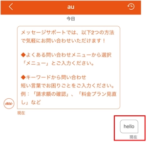 Inquire through Chat | Customer Support | au
